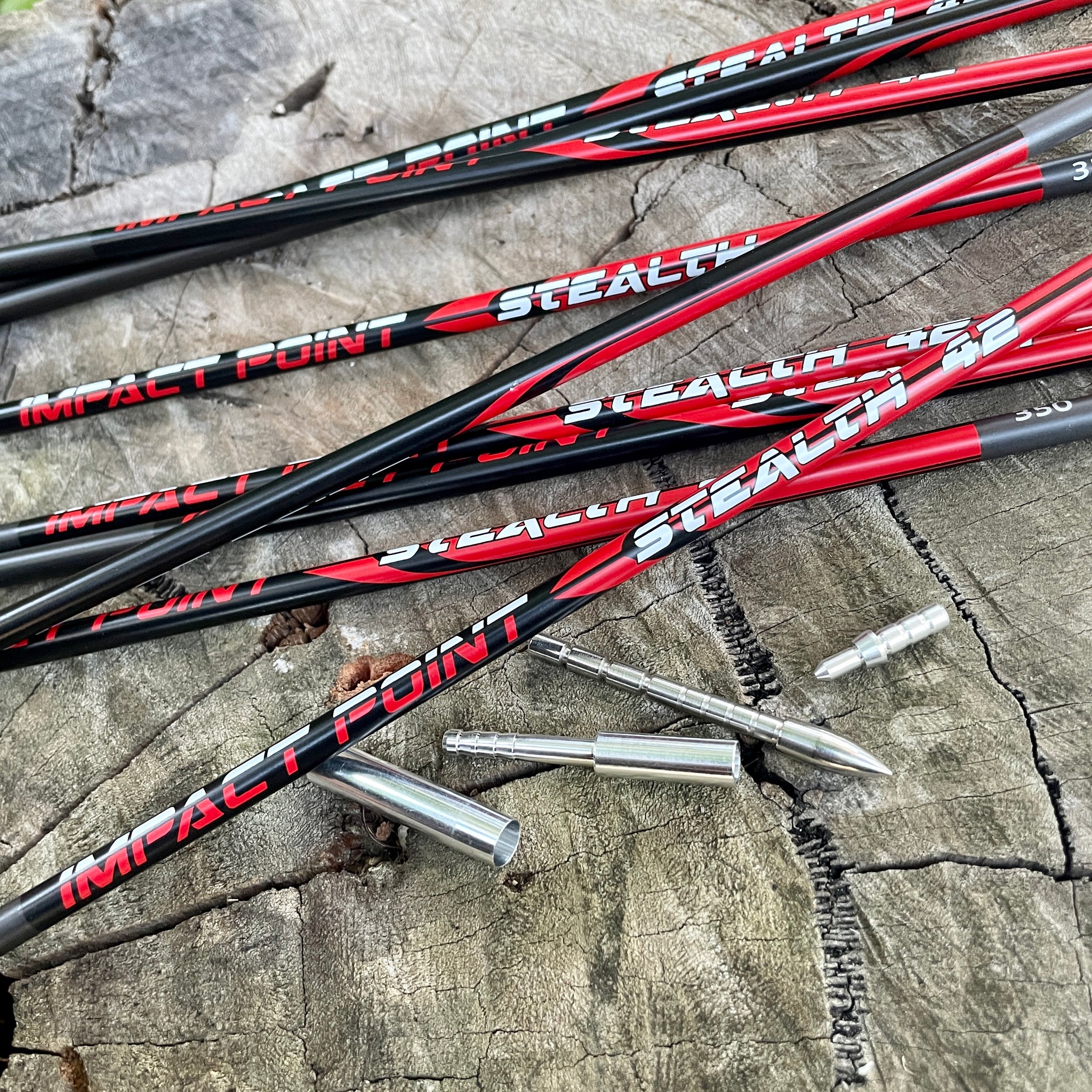 Stealth 42 Carbon Arrow with Components – Impact Point Archery